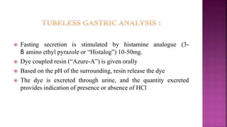 Gastric function test | PPTX