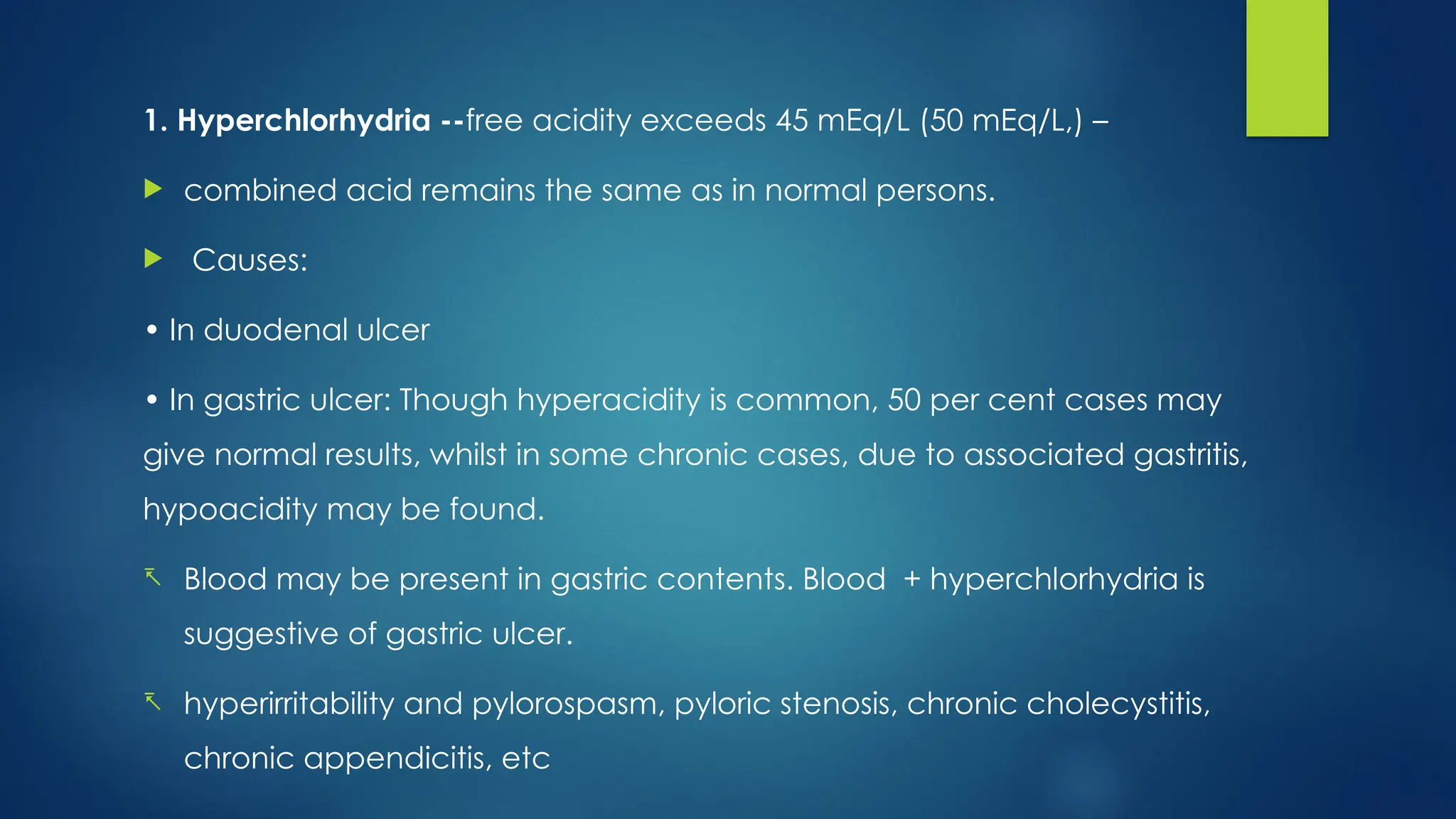Gastric function tests with their indications and contraindications and ...