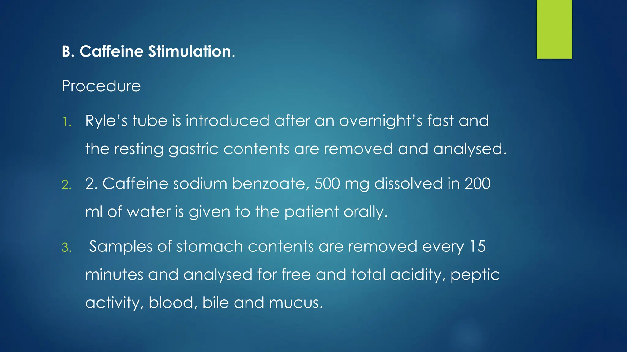 Gastric function tests with their indications and contraindications and ...