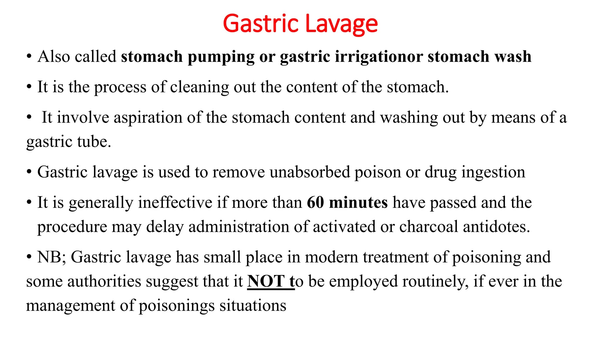 Gastric lavage. For medical students personal | PPTX