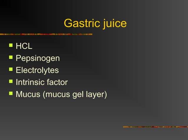 Gastric motility and secretion | PPT