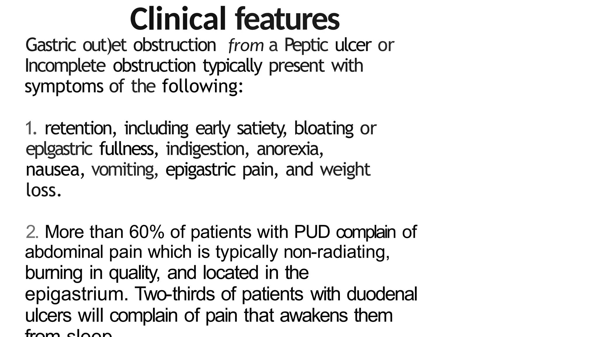 Gastric outlet obst and anatomy of stomach . PPT.pptx