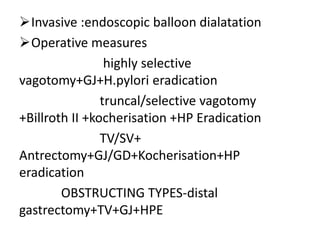 Gastric outlet obstruction | PPTX