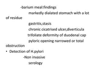 Gastric outlet obstruction | PPTX