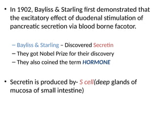 Gastric secretion, Components with their functions.pptx