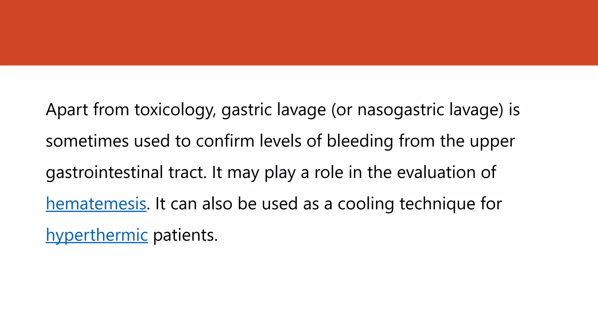 Gastrict lavage. | PPTX