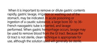 Gastrict lavage. | PPTX