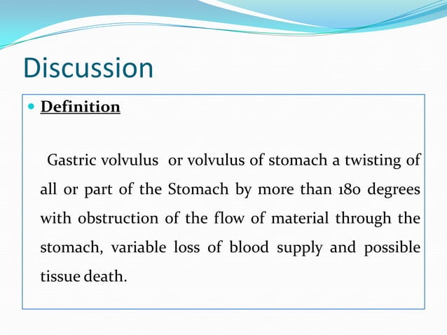 Gastric volvulus and other types of volvulus | PPT