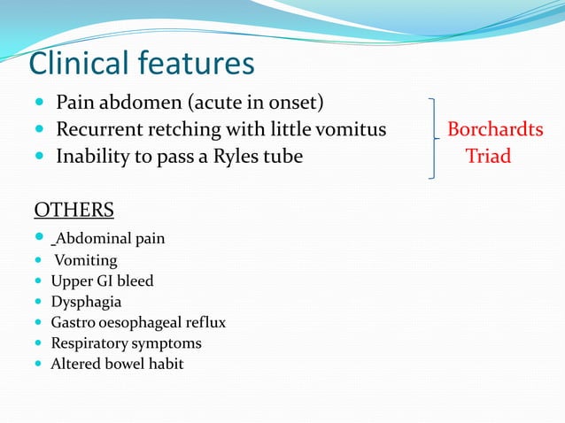 Gastric volvulus and other types of volvulus | PPT