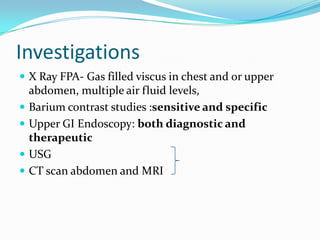 Gastric volvulus and other types of volvulus | PPTX
