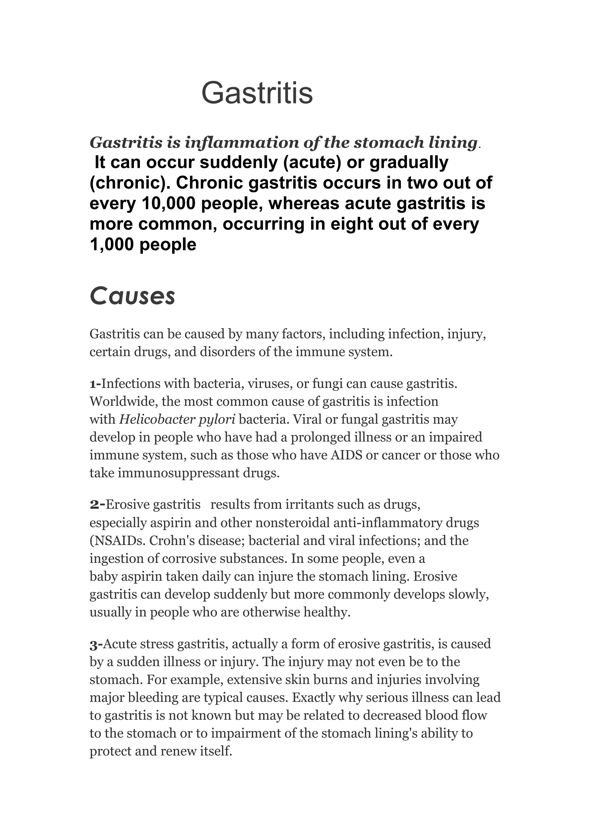 Gastritis | DOC