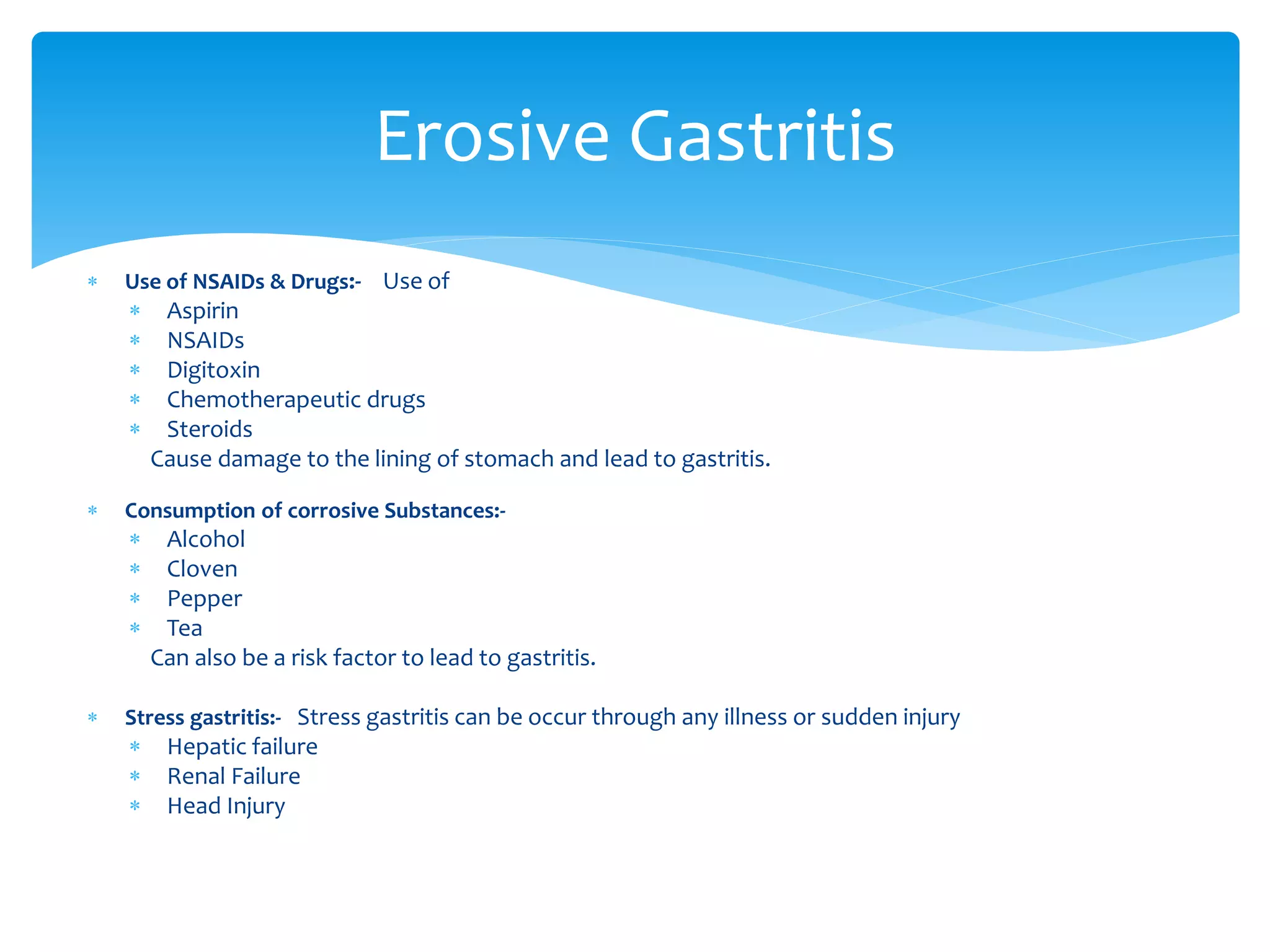 Gastritis | PPTX | Digestive Disorders | Diseases and Conditions