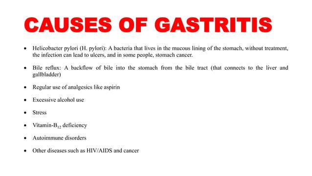 GASTRITIS.pptx | Digestive Disorders | Diseases and Conditions