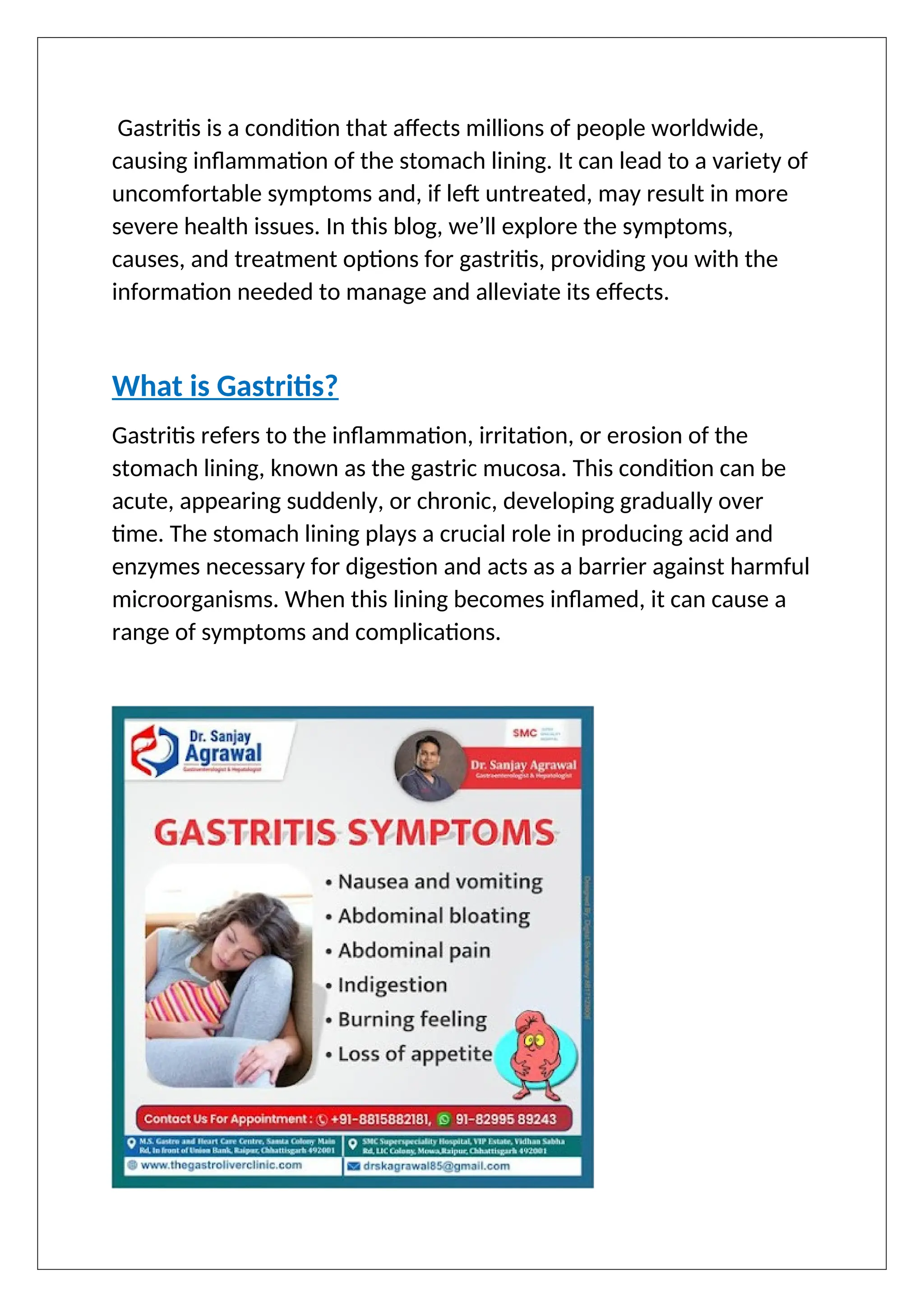 Gastritis.docx by Dr.sanjay agrwal in raipur | PDF