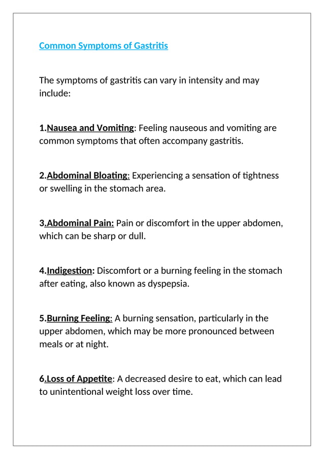 Gastritis.docx by Dr.sanjay agrwal in raipur | PDF