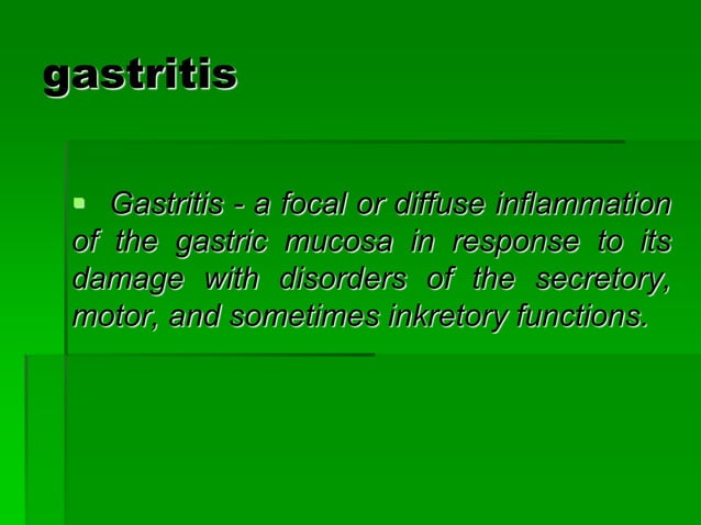 Gastritiss | PPTX