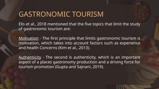 Chapter 1 - Introduction to Gastronomic Tourism | PPTX