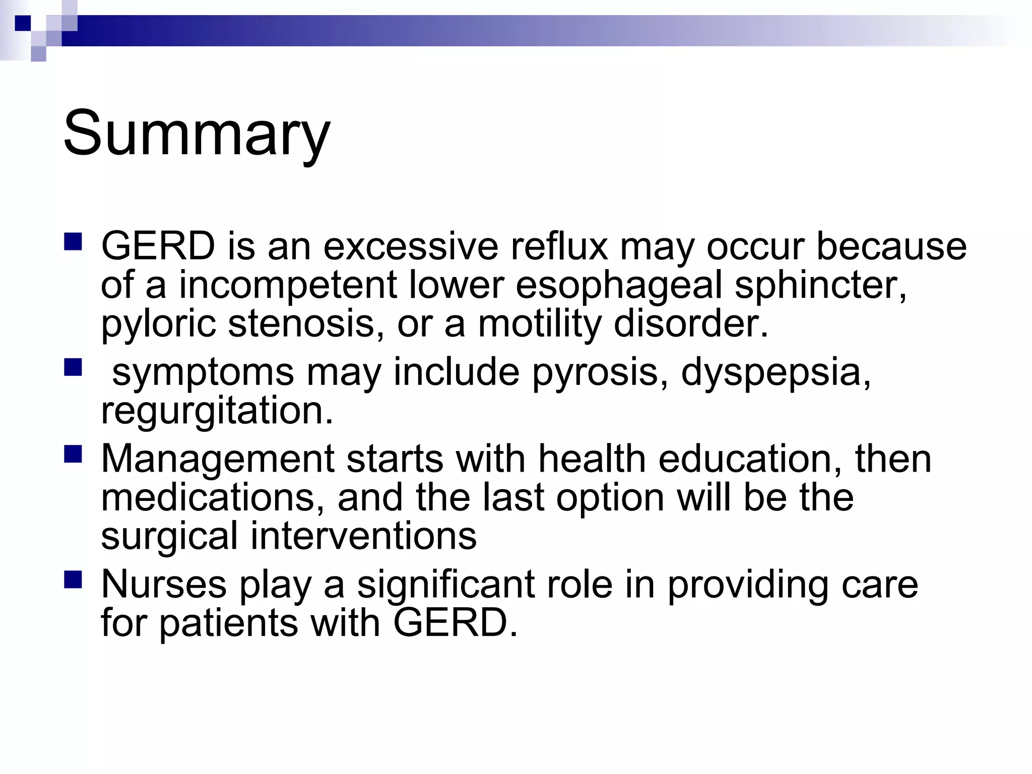Gastro esophageal reflux disease (GERD) | PPT