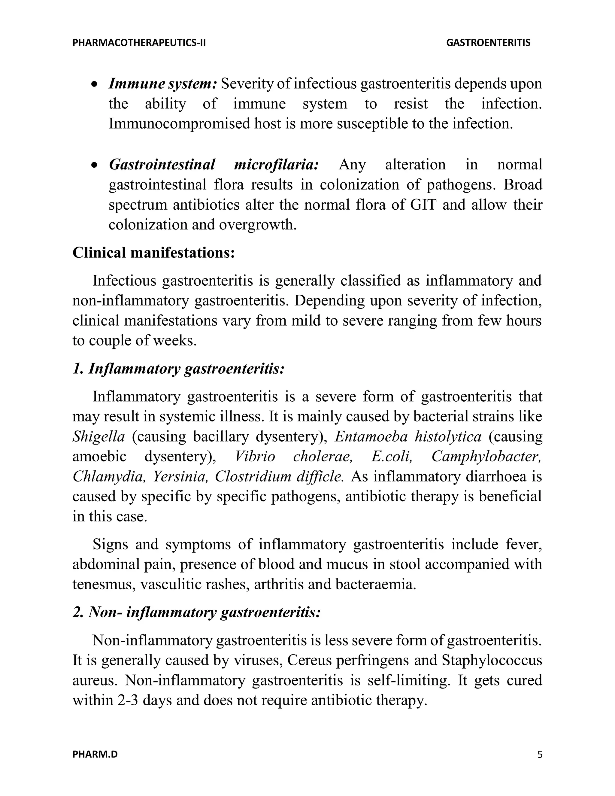 Gastroenteritis | PDF