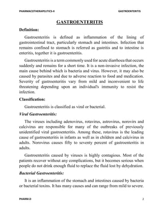 Gastroenteritis | PDF