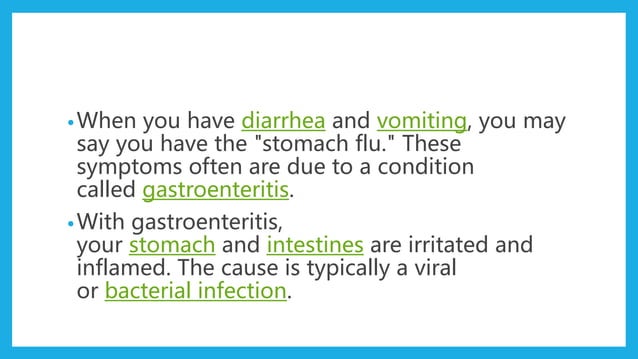 Gastroenteritis.pptx | Digestive Disorders | Diseases and Conditions