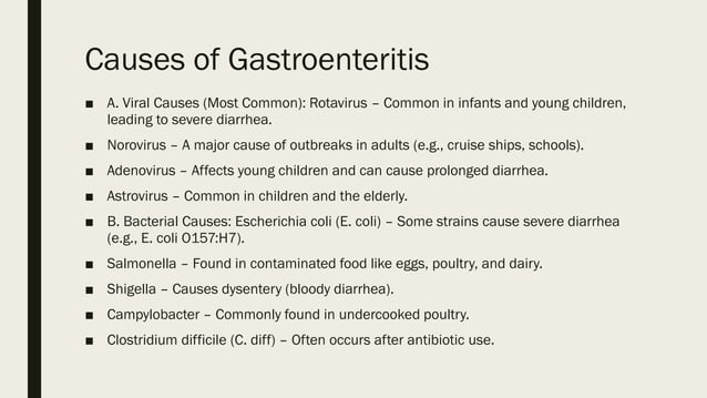 Gastroenteritis, Etiology, Transmission, pathophysiology, diagnosis and ...