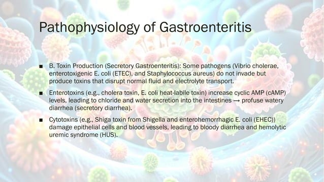 Gastroenteritis, Etiology, Transmission, pathophysiology, diagnosis and treatment | PPT