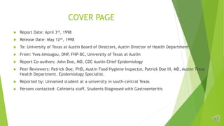 Gastroenteritis Outbreak NURS700 - YVES AMOUGOU [.pptx