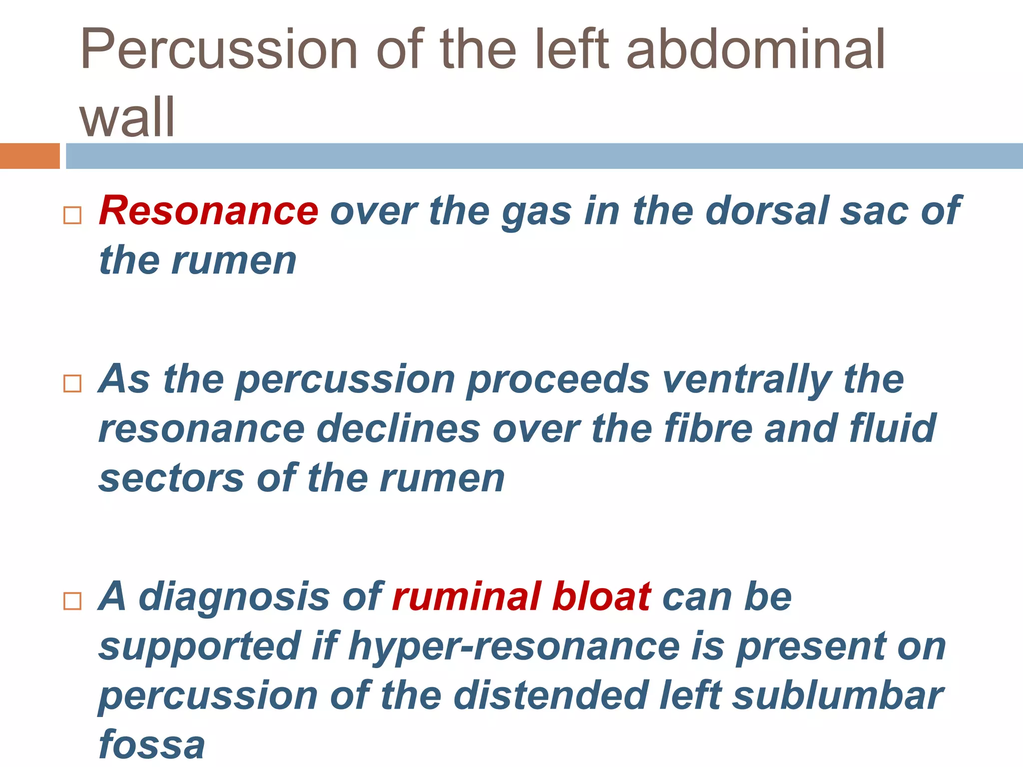 Gastroenterological examination in ruminants | PPTX