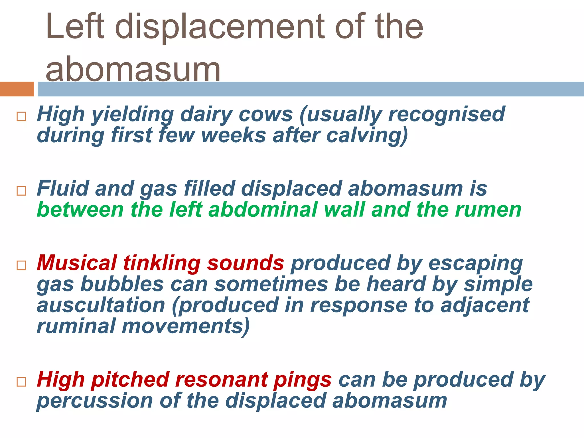 Gastroenterological examination in ruminants | PPTX