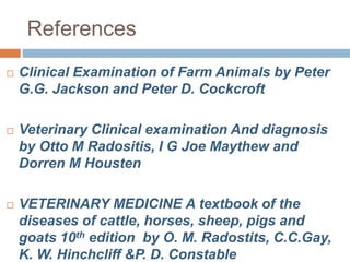 Gastroenterological examination in ruminants | PPTX