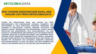 Purchase a Pediatrician Database for Enhanced Marketing Response. | PPT