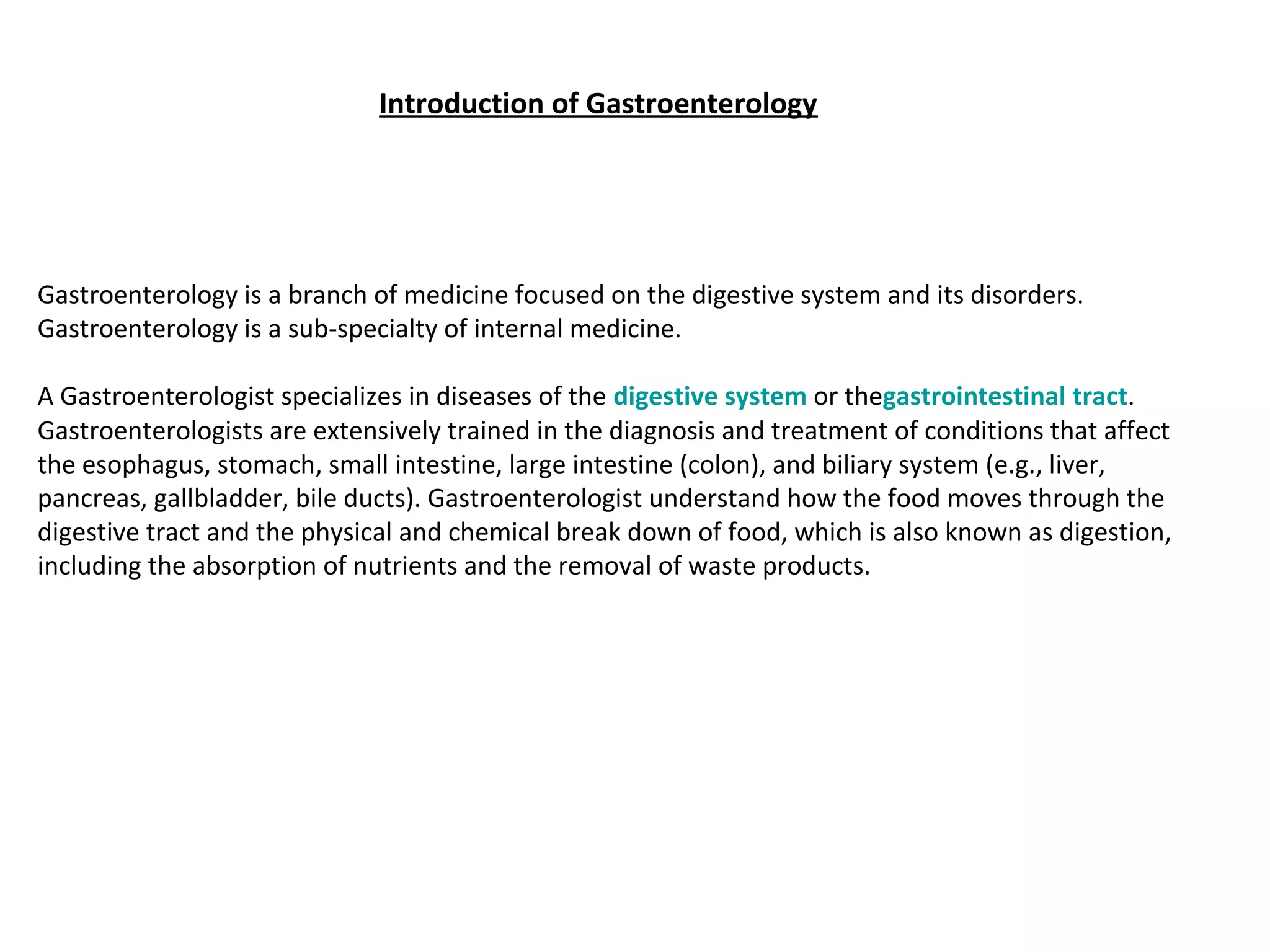 Gastroenterology | PPT