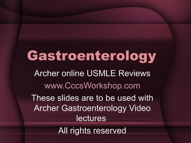 Gastroenterology | PPT