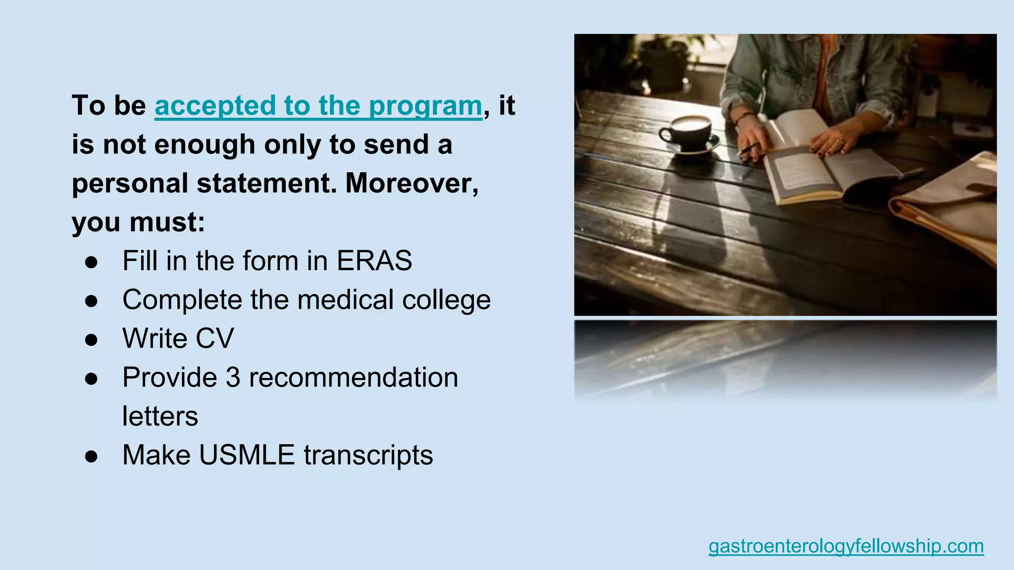 Writing Interventional Gastroenterology Fellowship Personal Statement ...