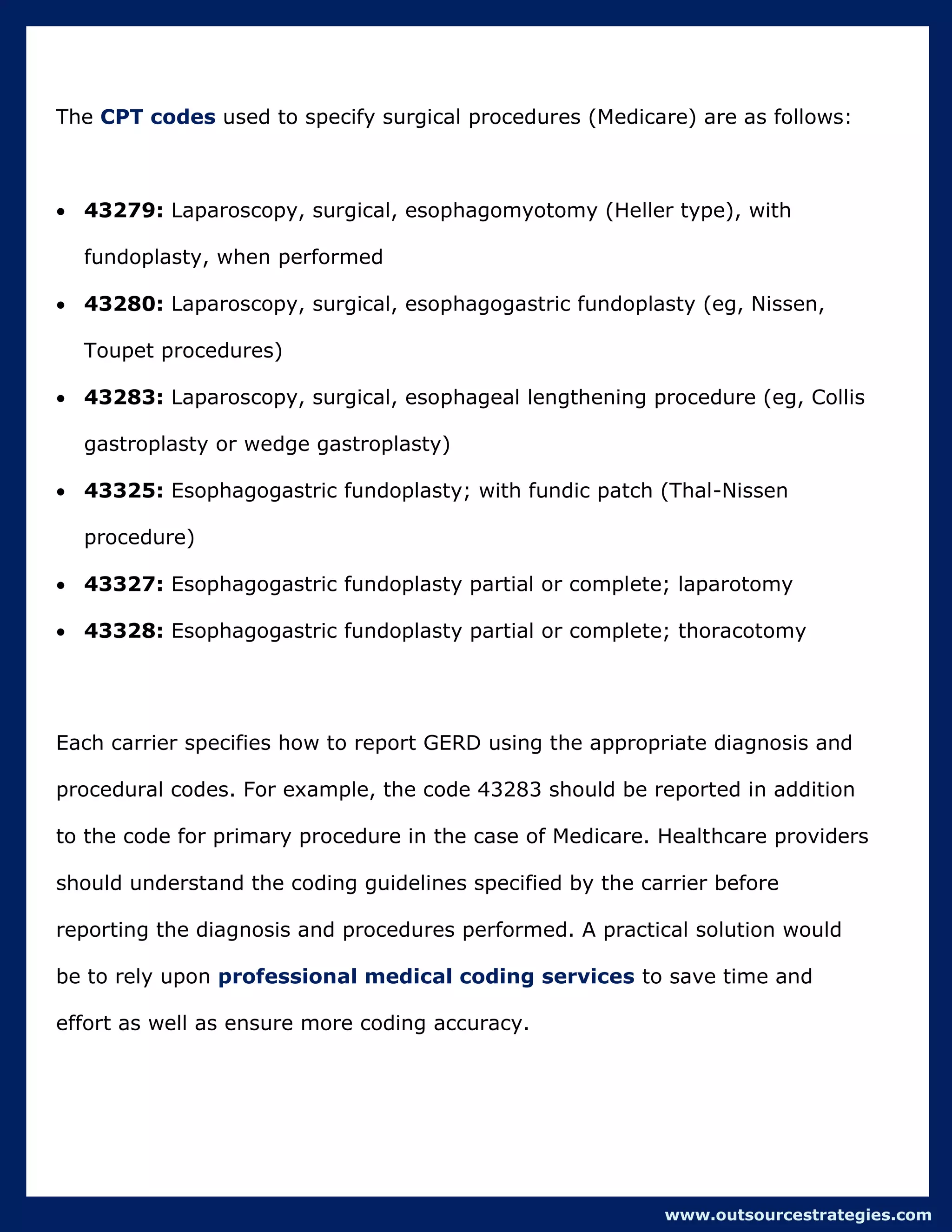 Gastroesophageal Reflux Disease (GERD) – Diagnosis and Coding | PDF