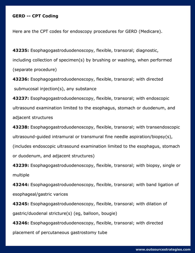 Gastroesophageal Reflux Disease (GERD) – Diagnosis and Coding | PDF