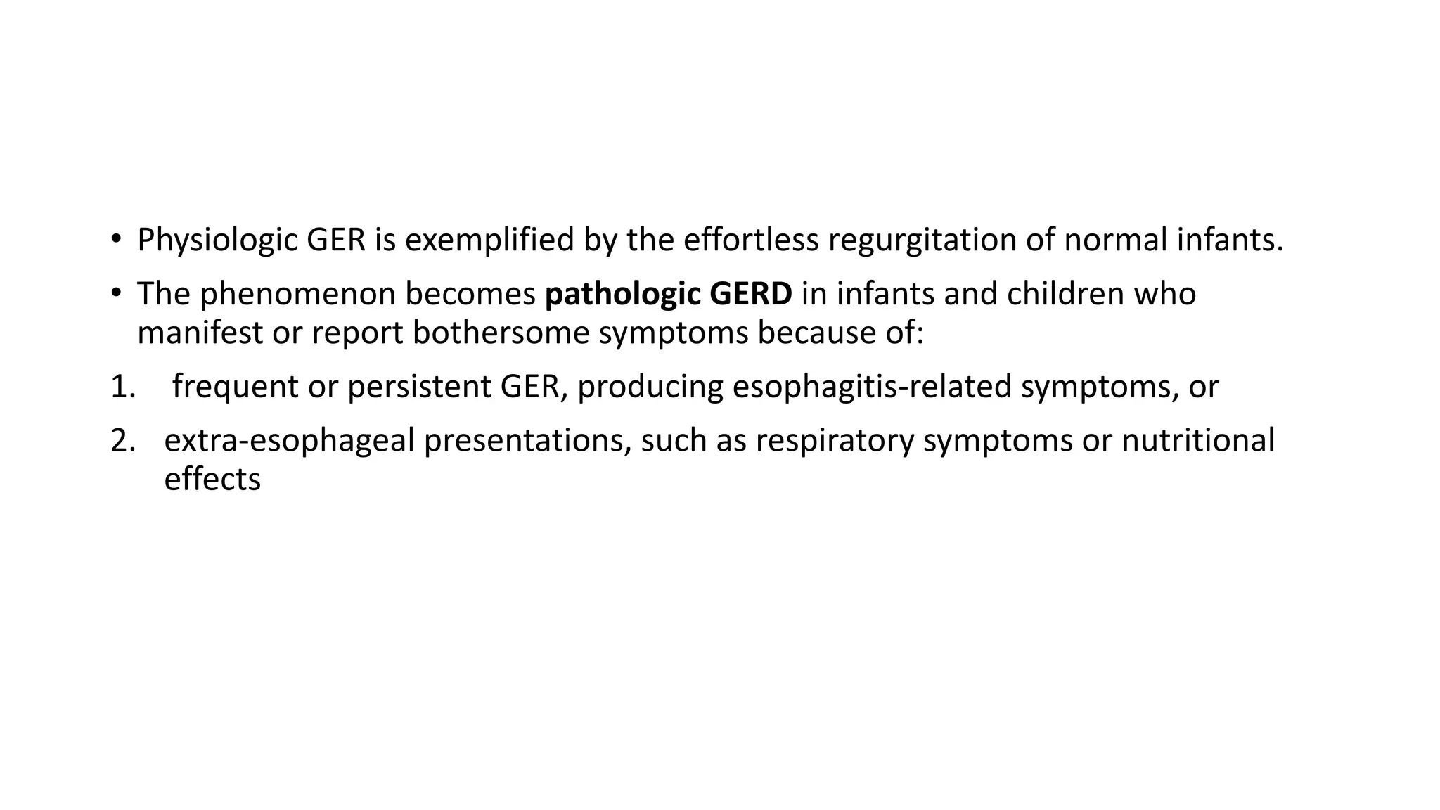 Gastroesophageal reflux disease pediatrics | PPTX