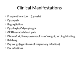 Gastroesophageal reflux disease AND NURSING MANAGEMENT | PPTX