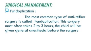 GASTROESOPHAGEAL REFLUX DISEASE) presentation | PPTX