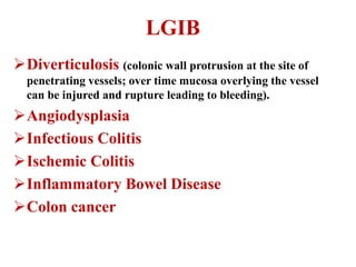 UPPER AND LOWER GASTROINTESTINAL BLEEDINGBLEEDING.ppt | Blood Disorders ...