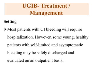 UPPER AND LOWER GASTROINTESTINAL BLEEDINGBLEEDING.ppt
