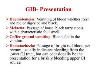 UPPER AND LOWER GASTROINTESTINAL BLEEDINGBLEEDING.ppt | Blood Disorders ...