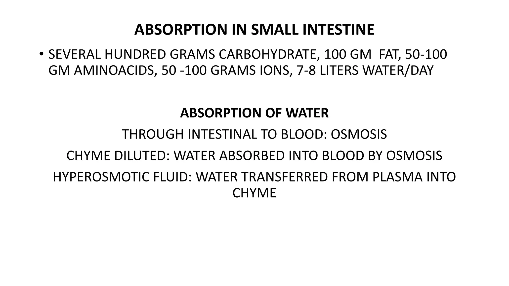 Gastrointestinal absorption | PPTX
