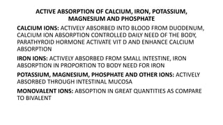 Gastrointestinal absorption | PPTX