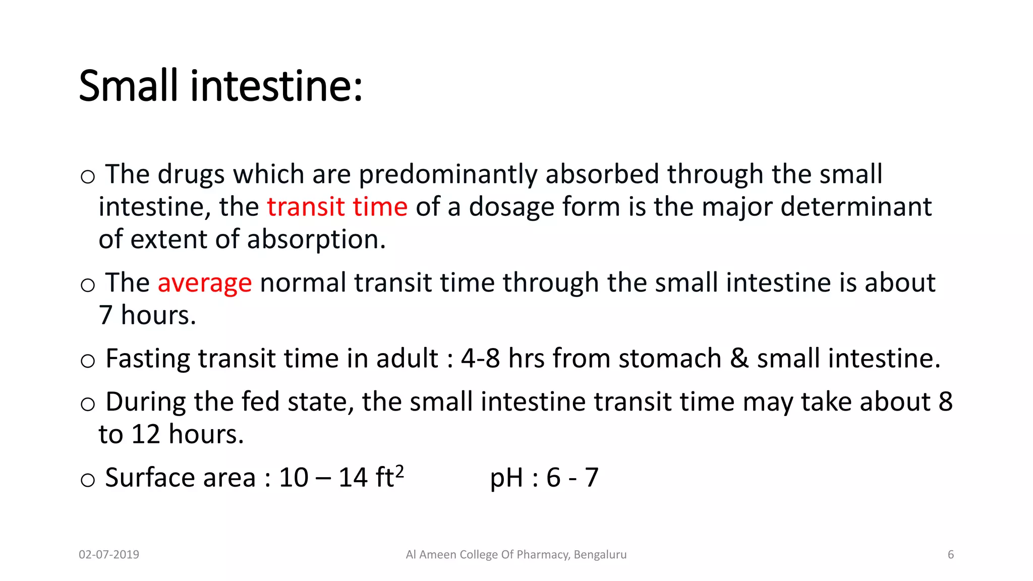 Gastrointestinal absorption of drugs | PPTX