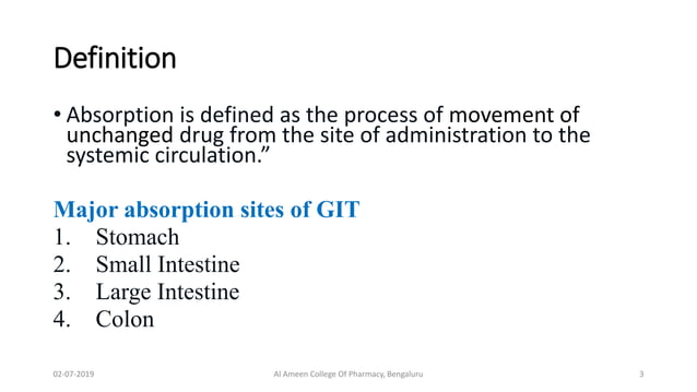 Gastrointestinal absorption of drugs | PPTX | Digestive Disorders ...