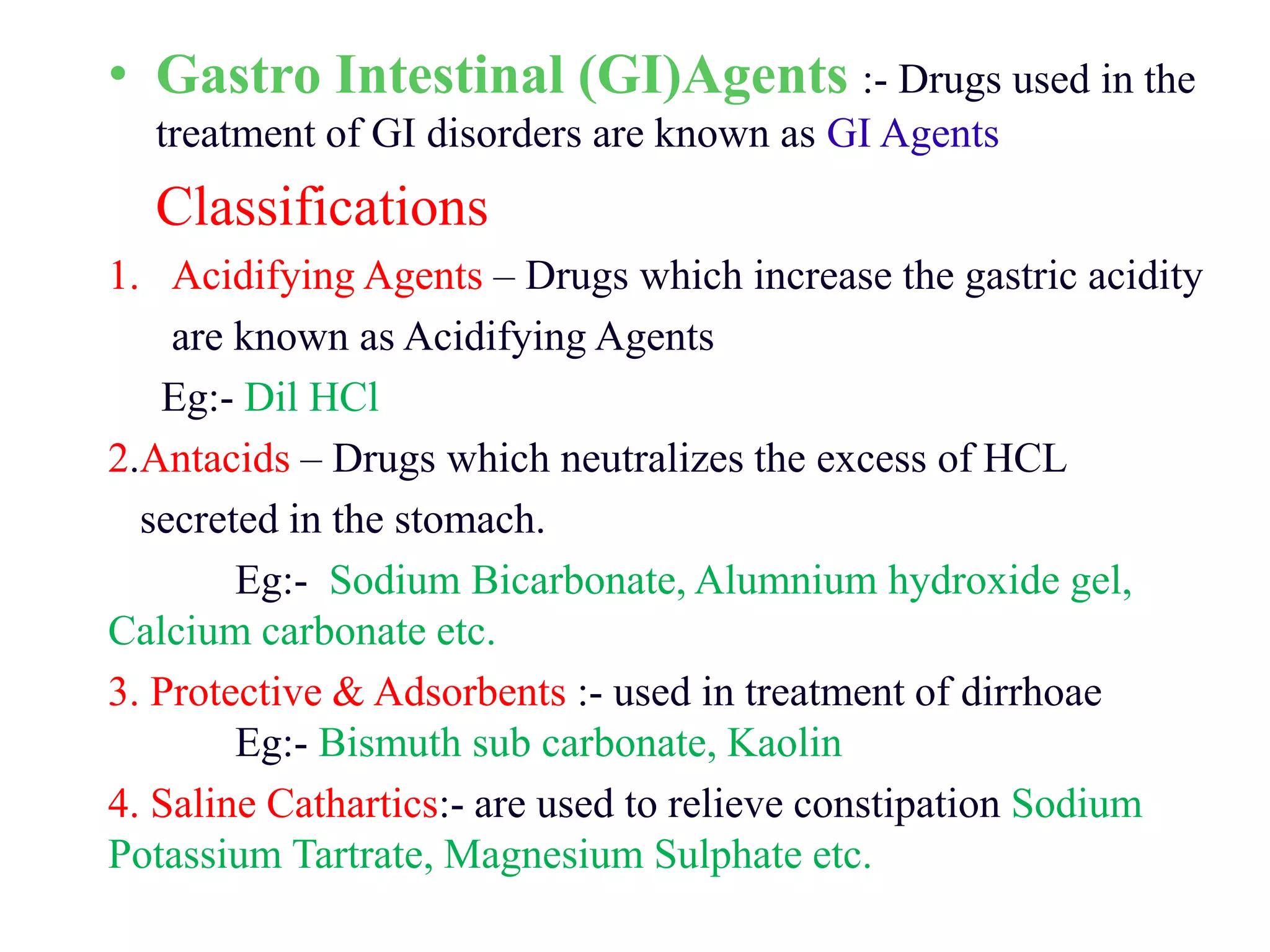Gastrointestinal agents | PPTX