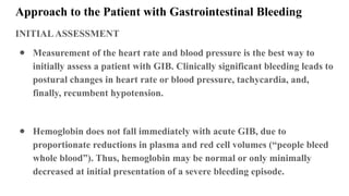 Approach and management of Gastro Intestinal Bleeding.pptx
