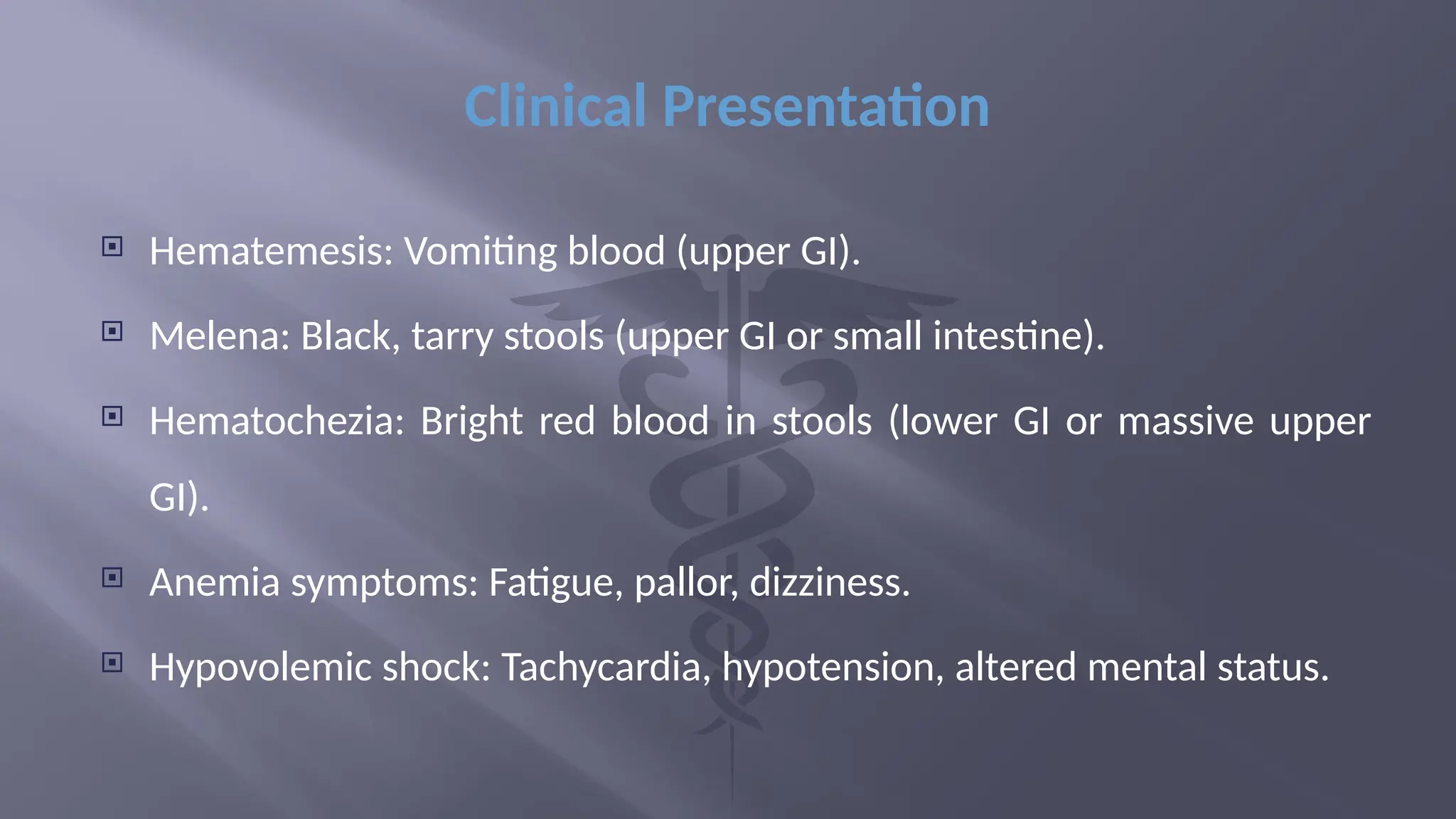 CLINICAL APPROACH TO GASTRO INTESTINAL BLEEDING | PPTX